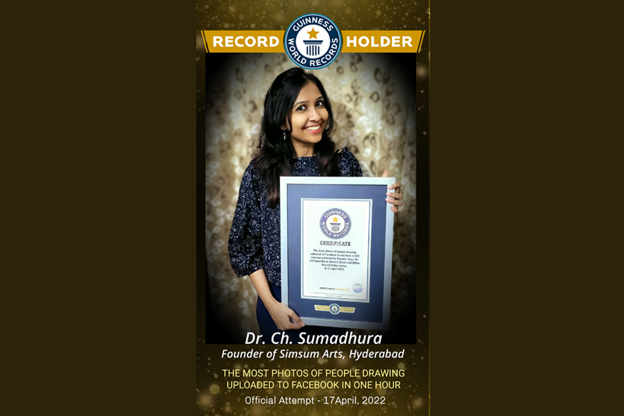 Dr Sumadhura of Hyderabad-based SimSum Arts on the Guinness World ...